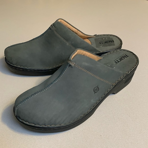 Born | Shoes | Born Bluegray Leather Clogs | Poshmark